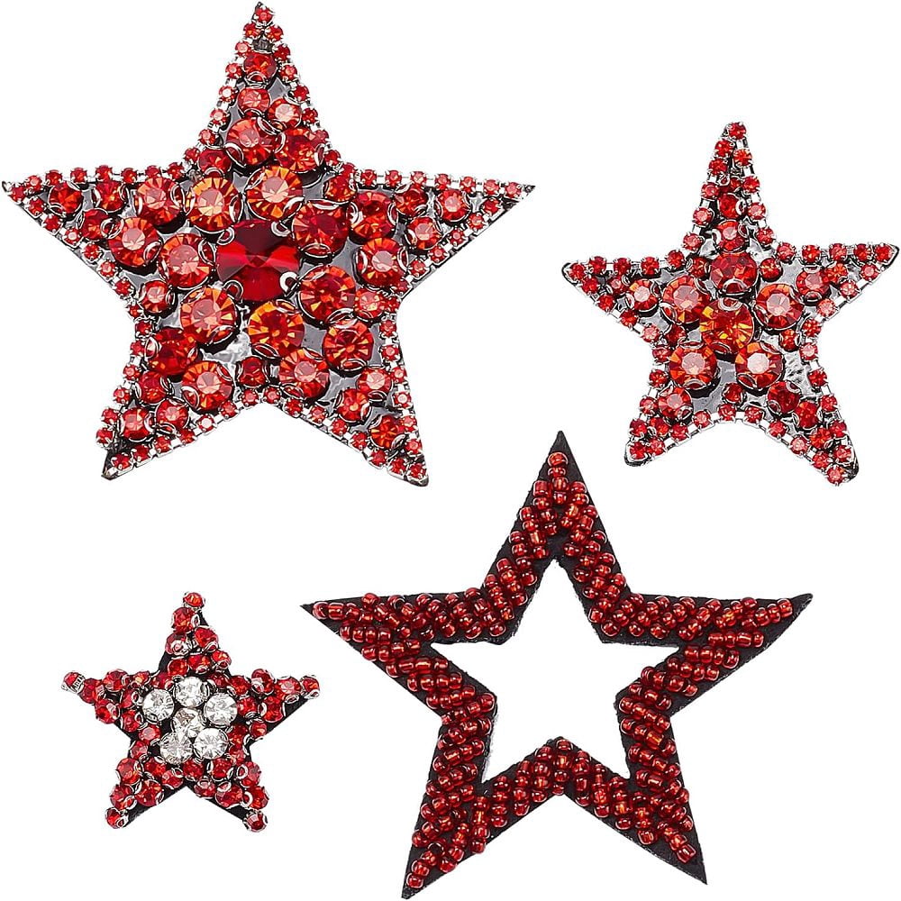 4Pcs 4 Style Computerized Embroidery Cloth Sew on Patches Costume ...