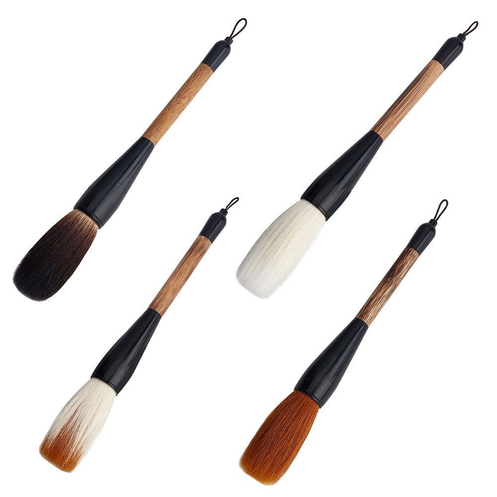 4Pcs 4 Style Hemp Bamboo Chinese Calligraphy Brush Pen with Bear Hair ...