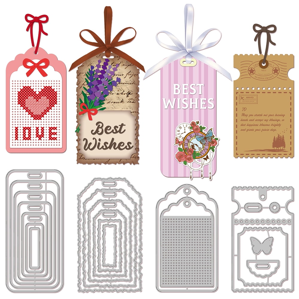 4Pcs 4 Styles Carbon Steel Cutting Dies Stencils for DIY Scrapbooking ...
