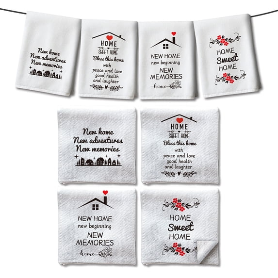 4Pcs 4 Styles Microfiber Cleaning Cloth Kitchen Dishcloths Word ...