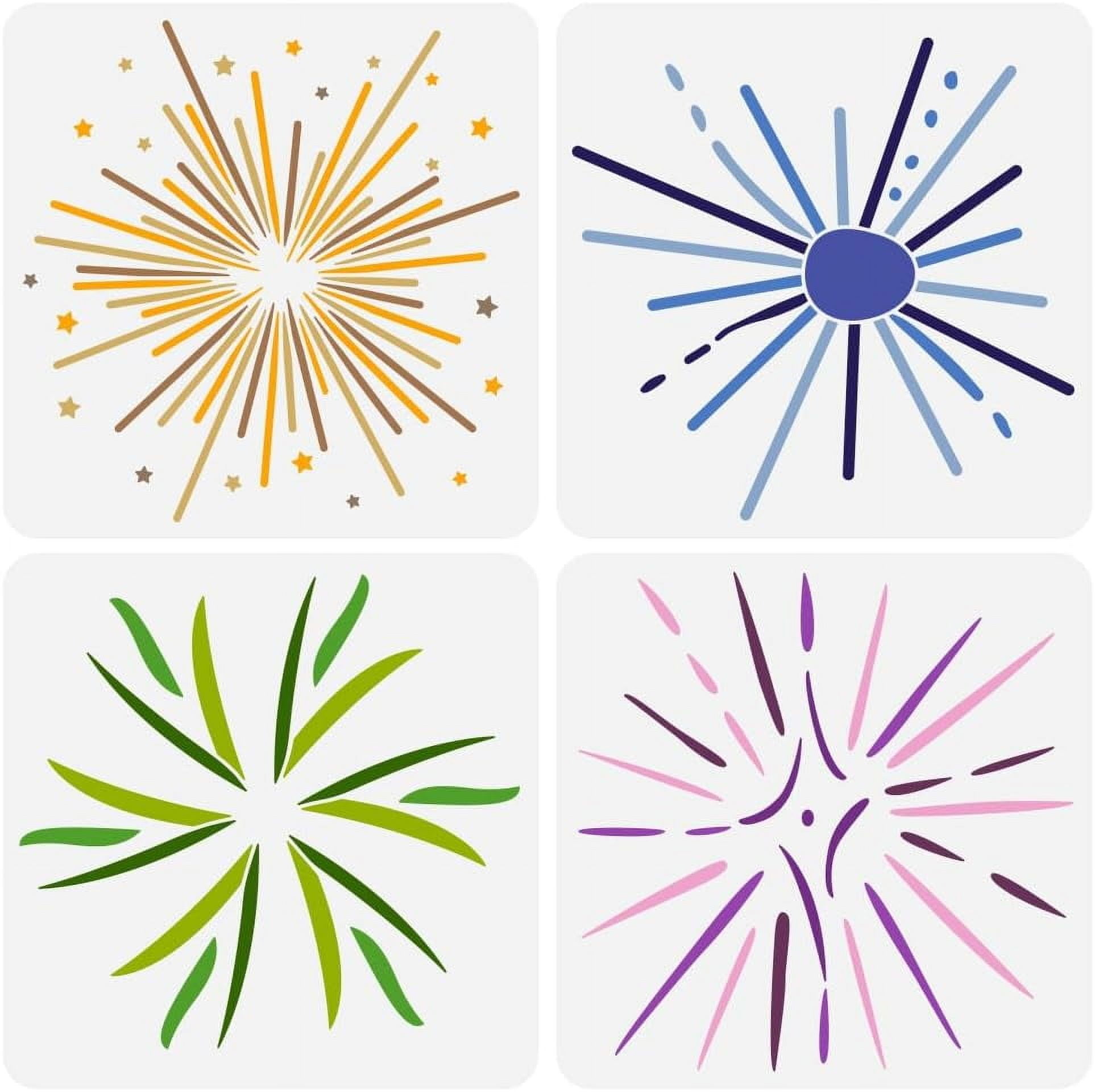 4Pcs 4 Styles PET Hollow Out Drawing Painting Stencils for DIY ...