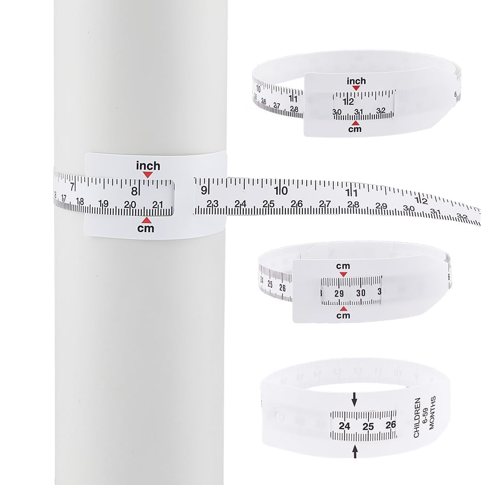 4Pcs 4 Styles PP Plastic Head Circumference Measuring Tape Body ...