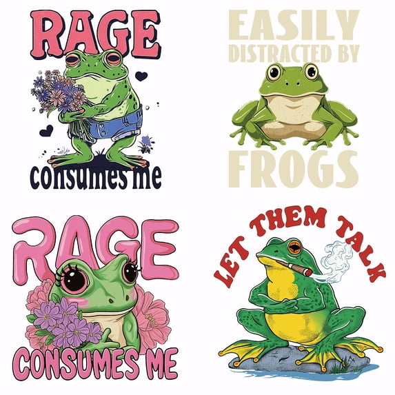 4Pcs 4 Styles Plastic Heat Transfer Film Logo Stickers Set for DIY T ...