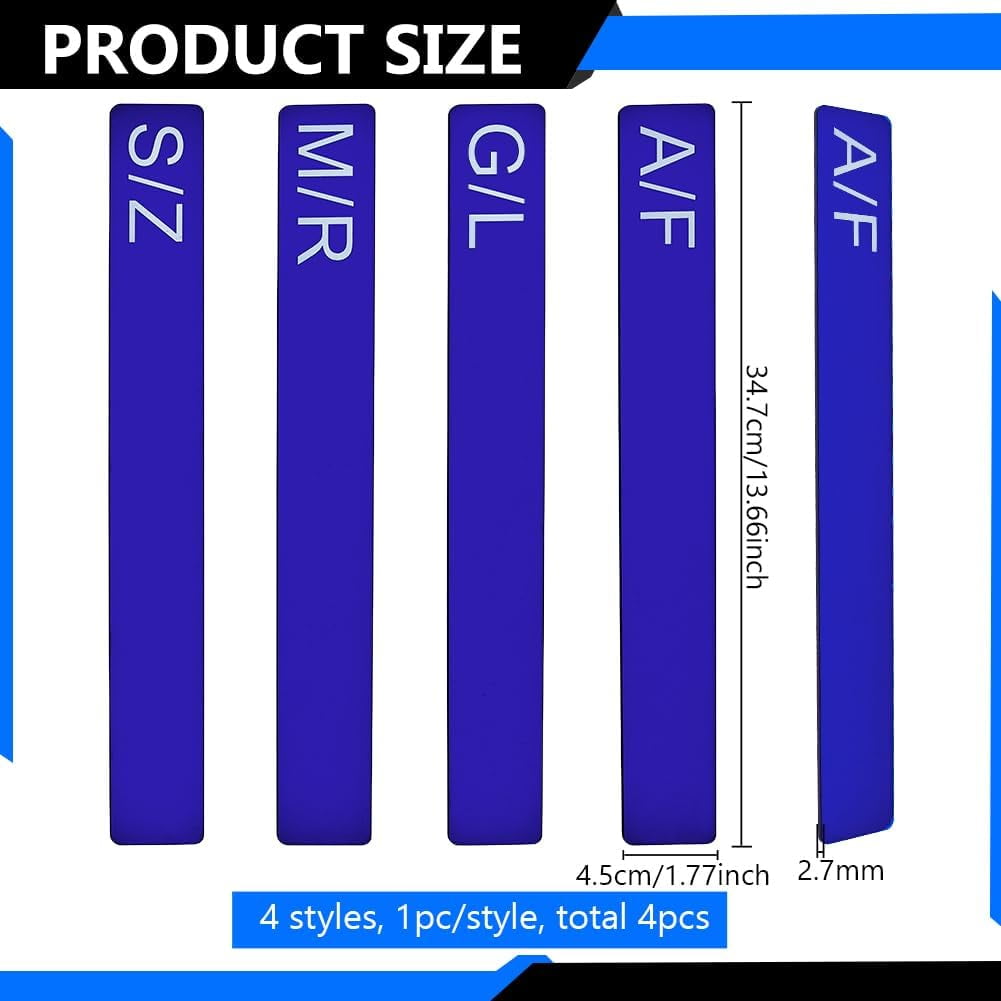 4Pcs 4 Styles Royal Blue Acrylic Vinyl Record Dividers A-Z Alphabet ...