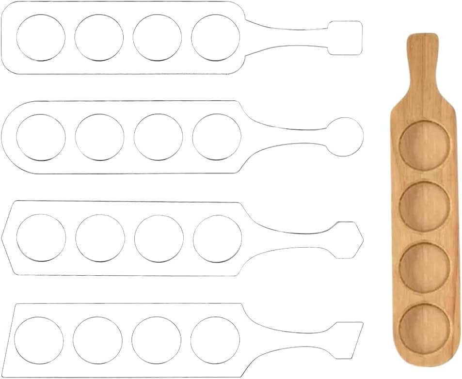 4Pcs 4 Styles Wine Flight Router Template Clear Acrylic Templates ...