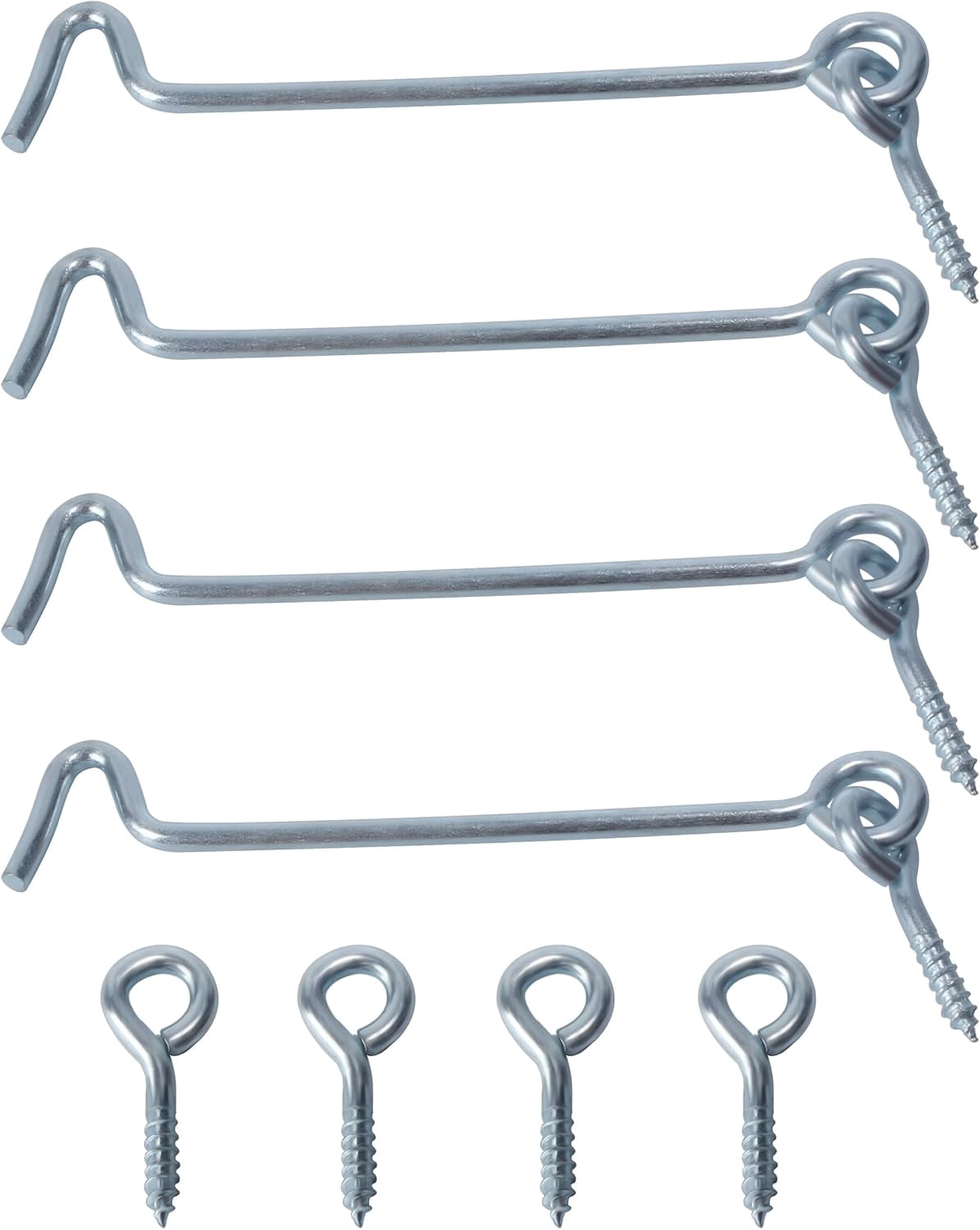 4Pcs 4 inches Swivel Window Door Hook,Eye Latch with Mounting Screws ...