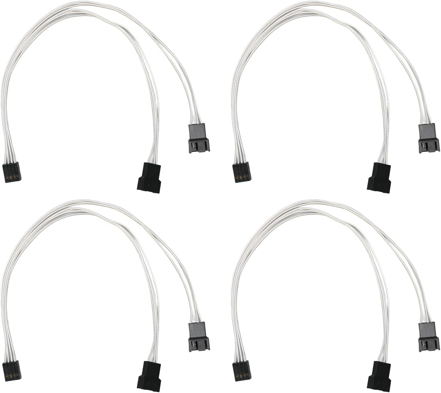 4Pcs 4-pin Fan Cable Extension, Fireproof, Anti Aging, High ...