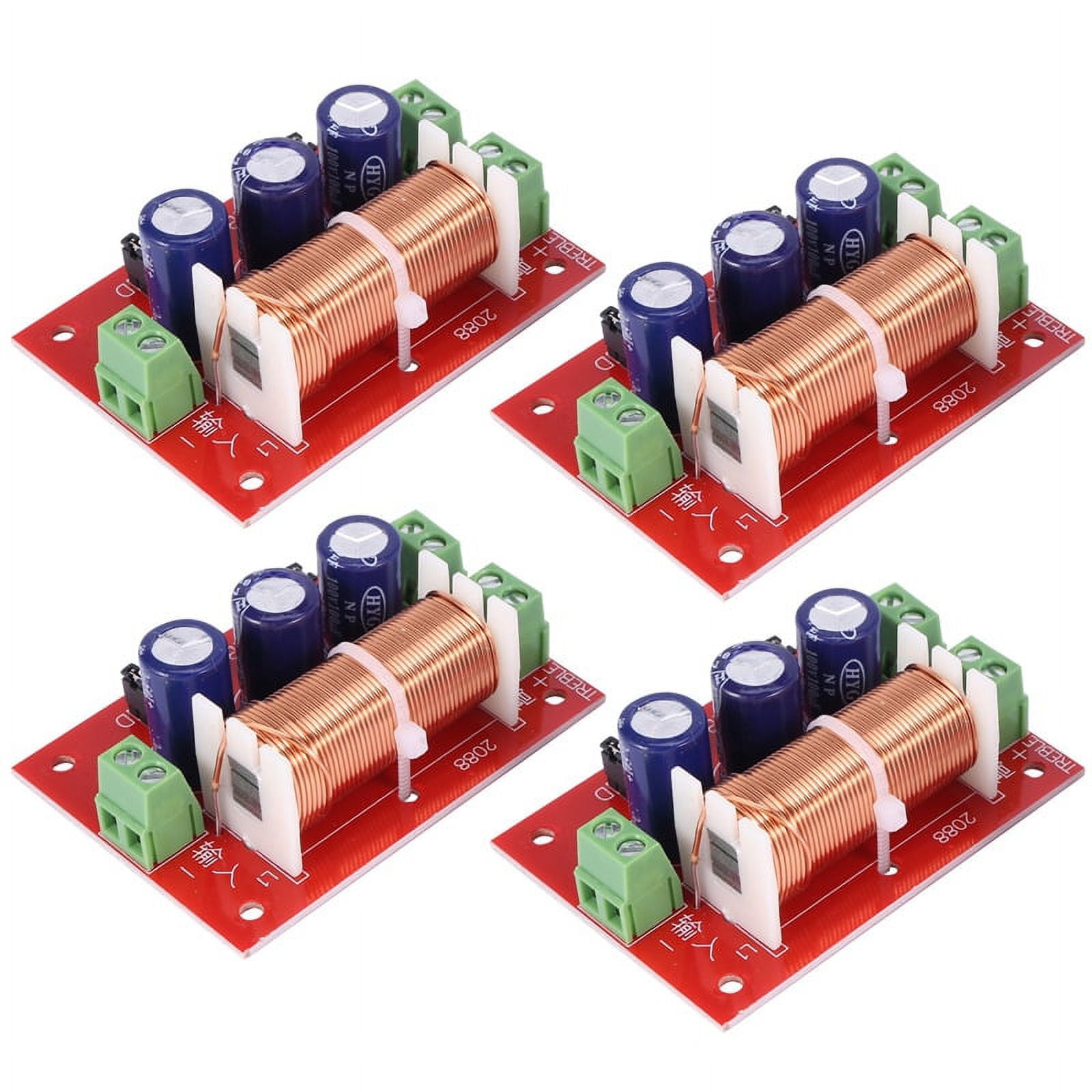 4Pcs 400W Speaker Crossover 2 Way Audio Adjustment Tweeter Bass ...