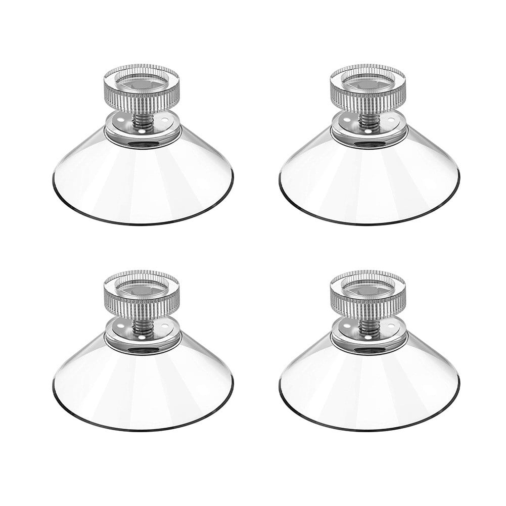 4Pcs 40Mm Thumb Screw Clear Suction Cups Nut Rubber Suckers M4 Plastic ...