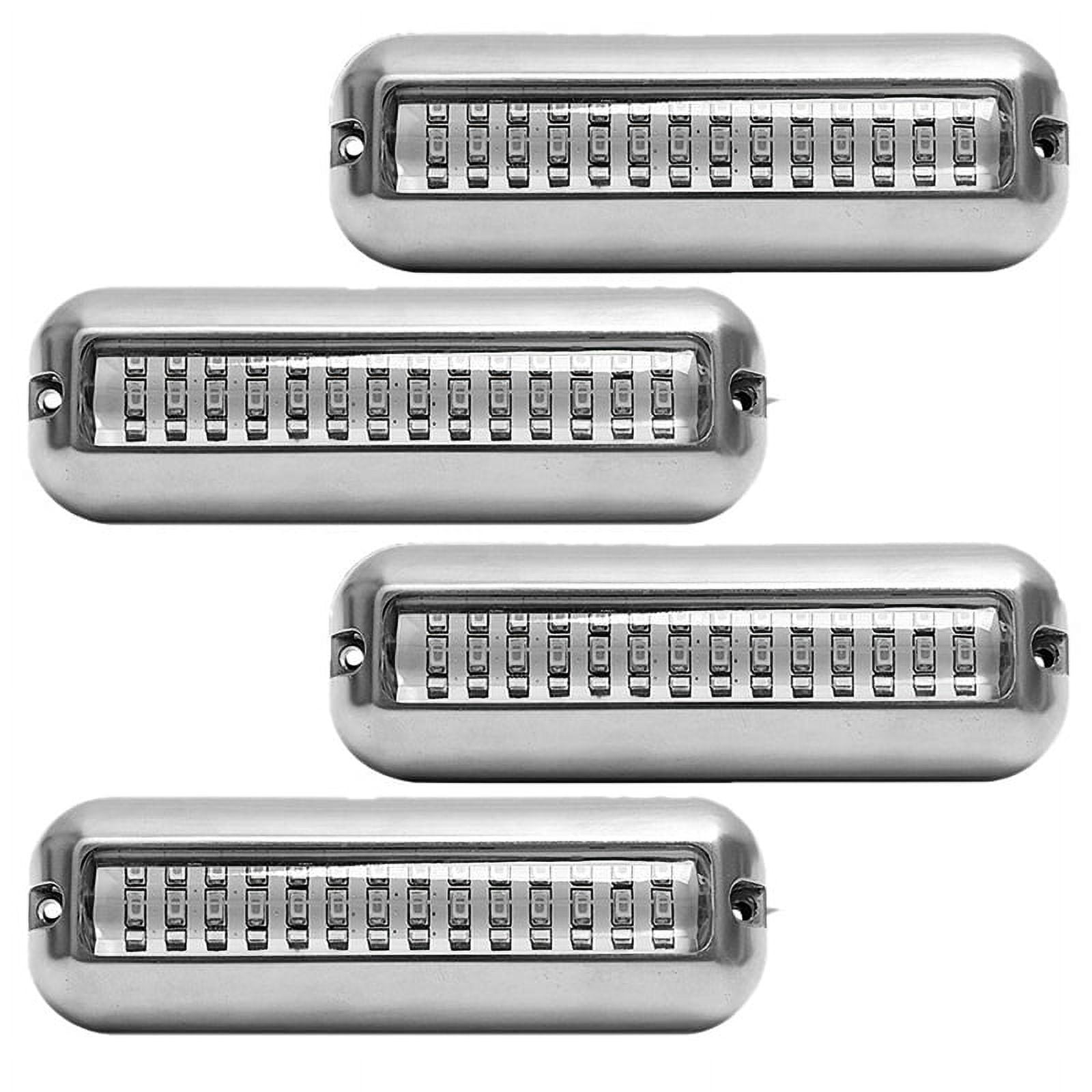 4Pcs 42LED Boat Drain Light Boat Transom Light Blue Underwater Pontoon ...