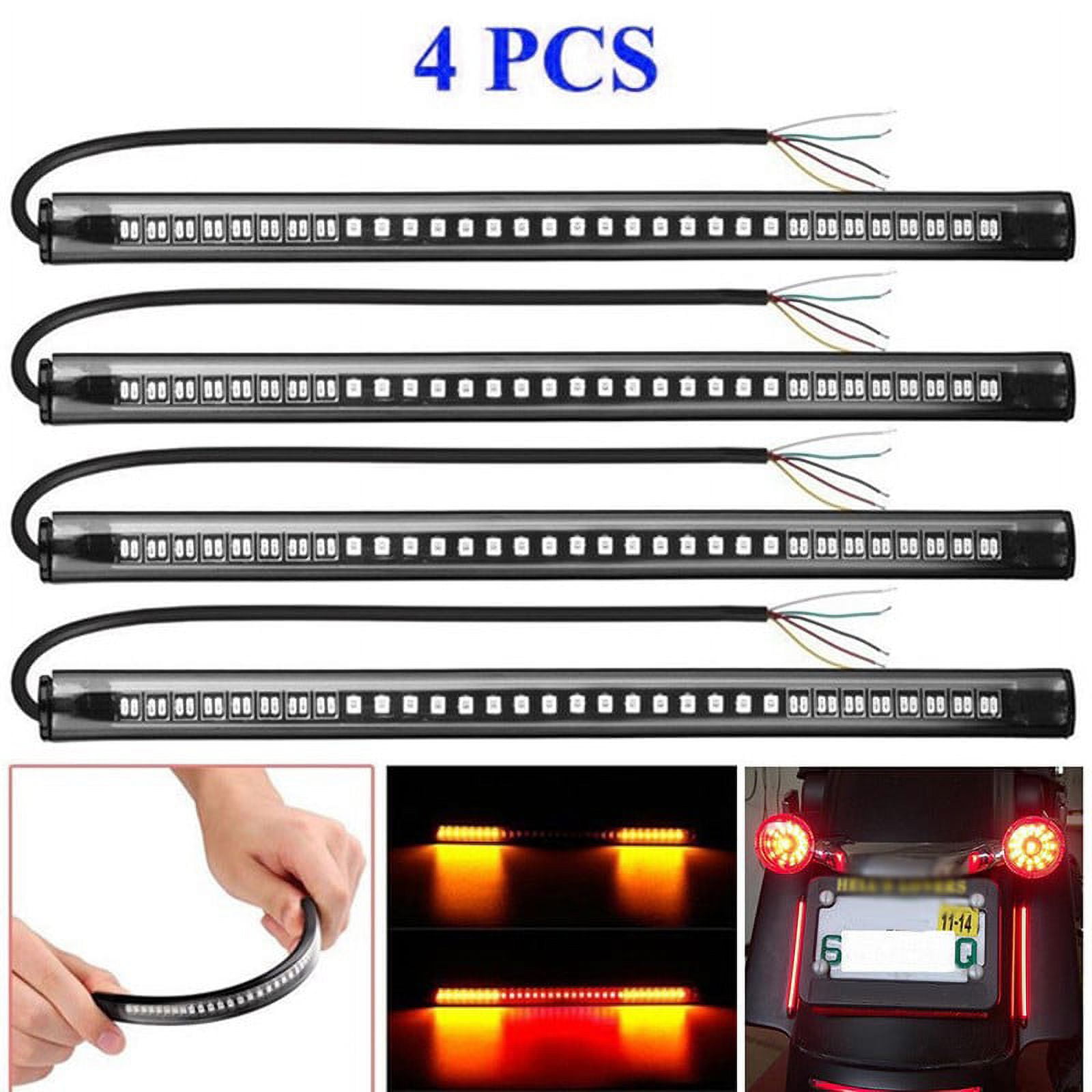 4Pcs 48 Led for Smd Motorcycle Accessory Brake Stop Turn Signal Tail ...