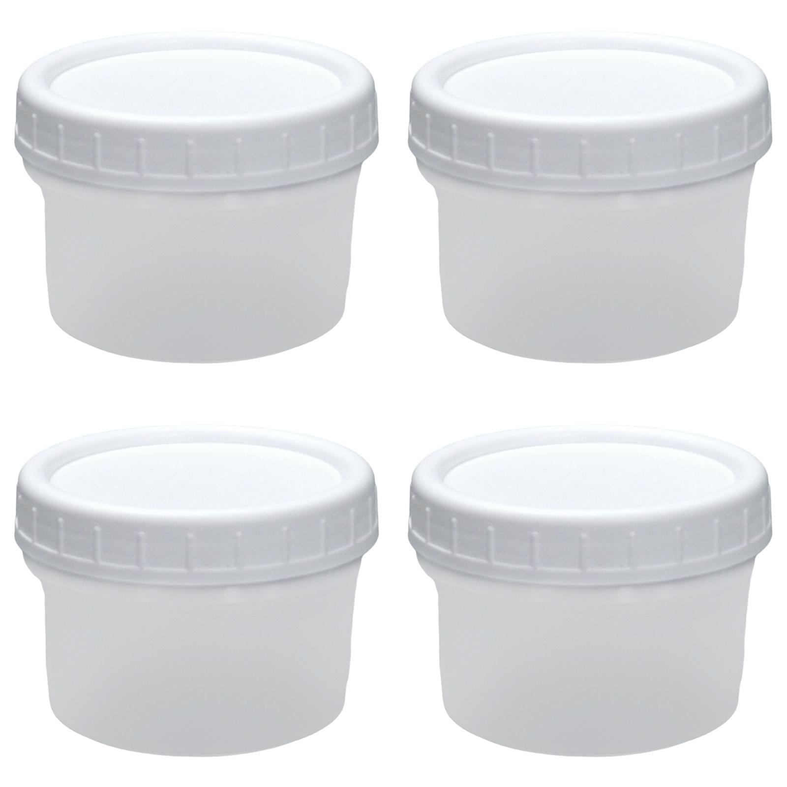 4Pcs 4oz Plastic Containers With Lids, Food Storage Containers Used To ...