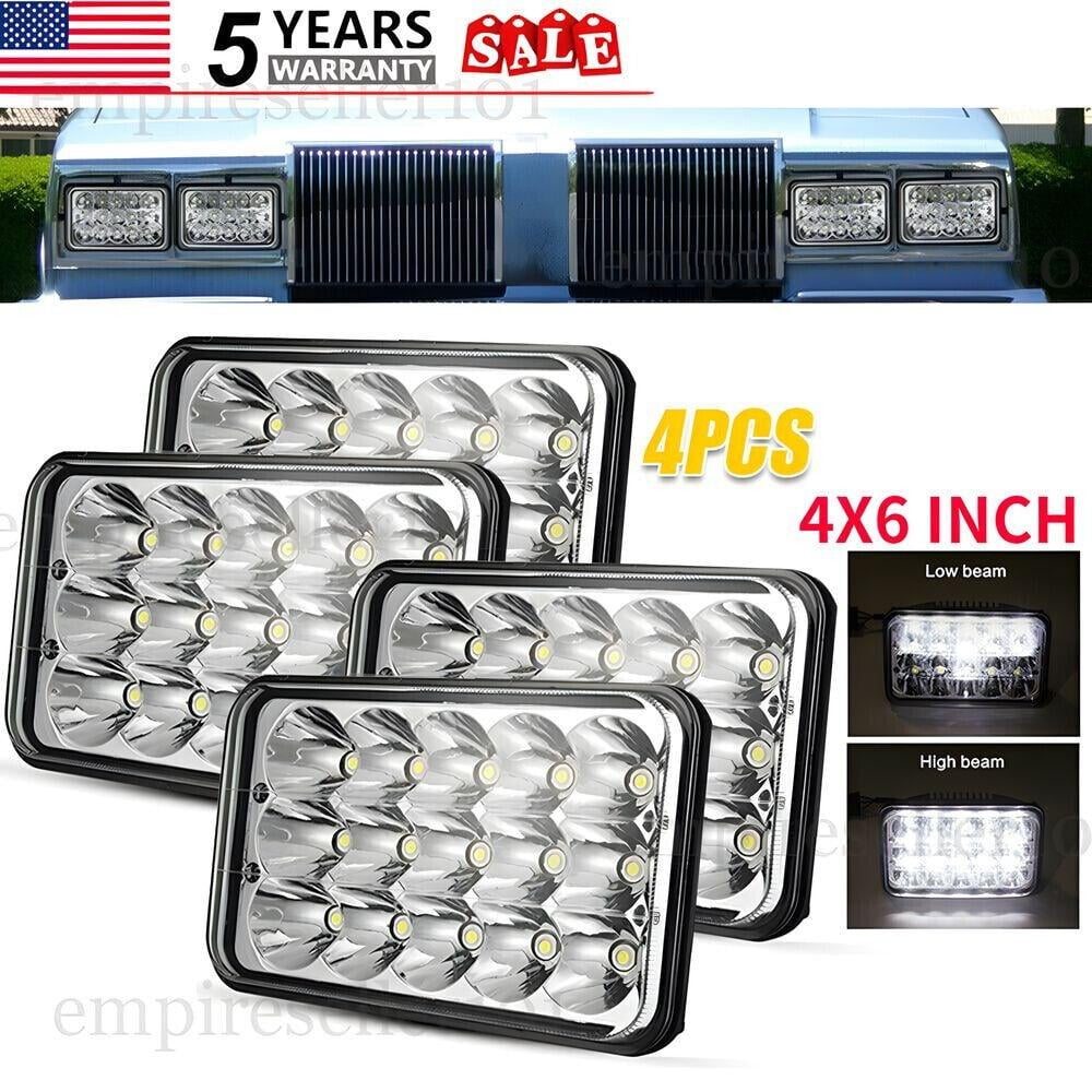 4Pcs 4x6 inch Square LED Headlights Hi/Lo Beam H4 For Oldsmobile ...