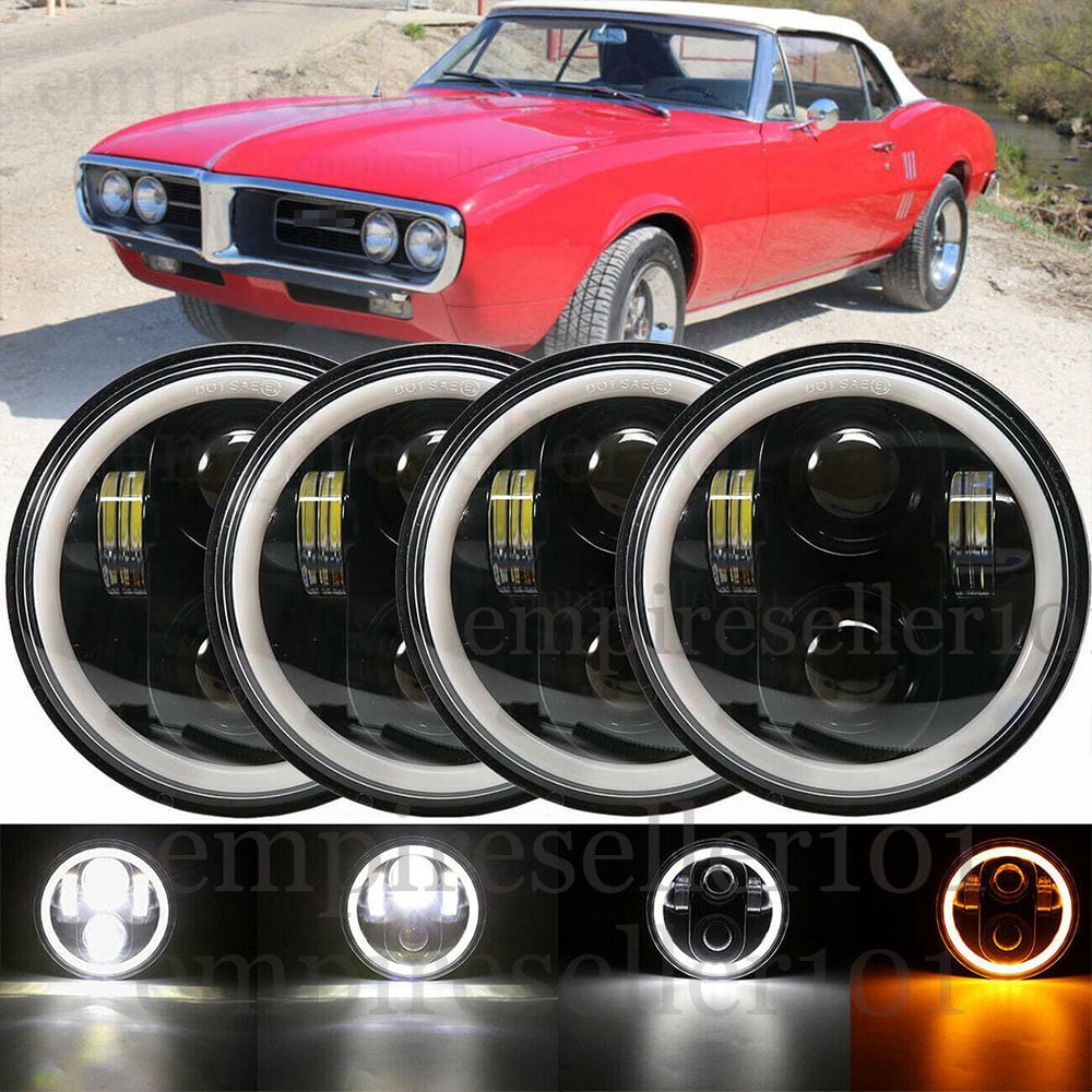 4Pcs 5 3/4'' 5.75"inch LED Headlights HI/LO Beam DRL for GTO Grand Prix ...
