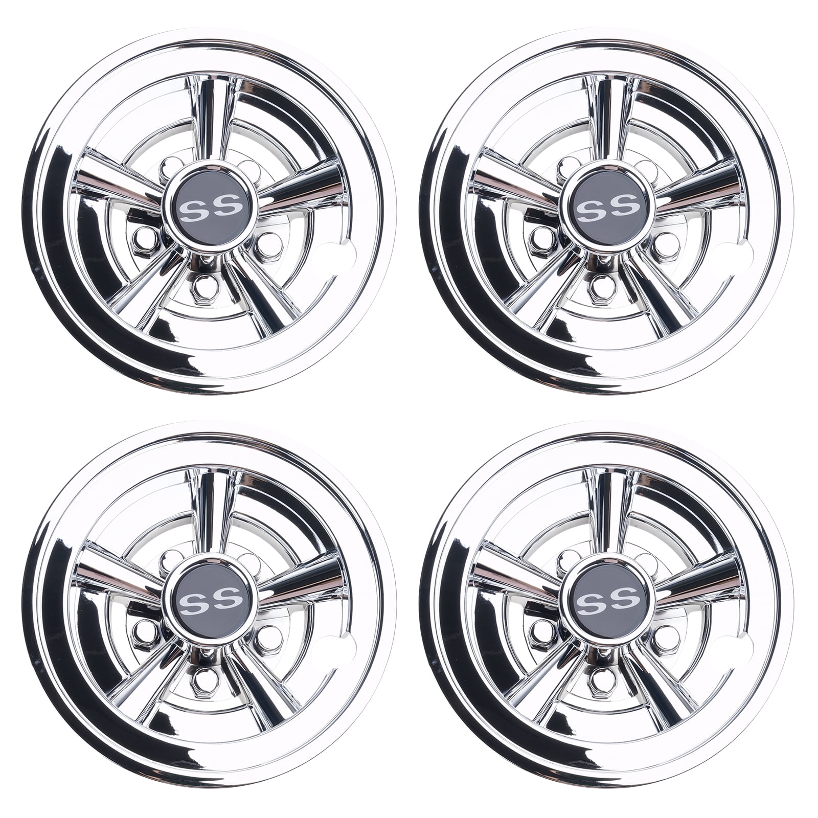 4Pcs 5 Spokes Golf Cart Wheel Covers Replacement 8inch Golf Cart Hub ...