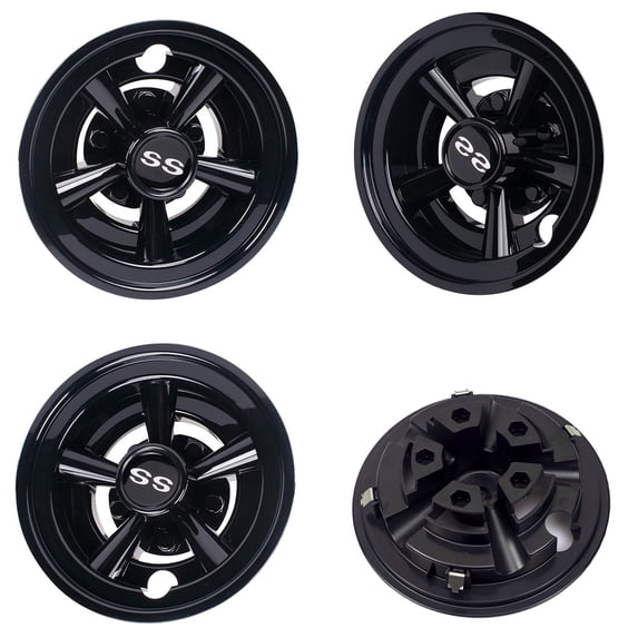 4Pcs 5 Spokes Golf Cart Wheel Covers Replacement 8inch Golf Cart Hub ...