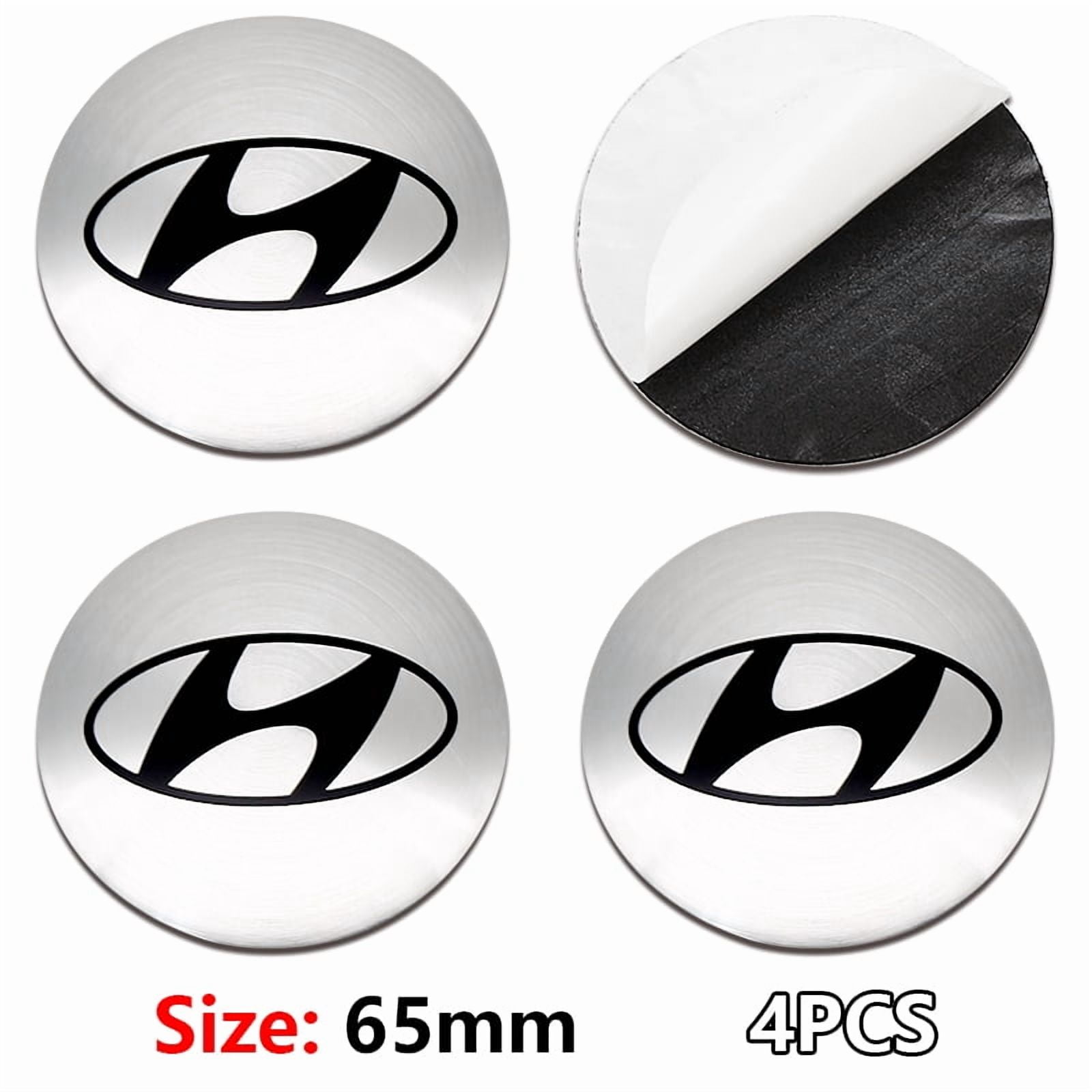 4Pcs 56mm 60mm 65mm Car Wheel Hub Center Cap Stickers Decal For Hyundai ...