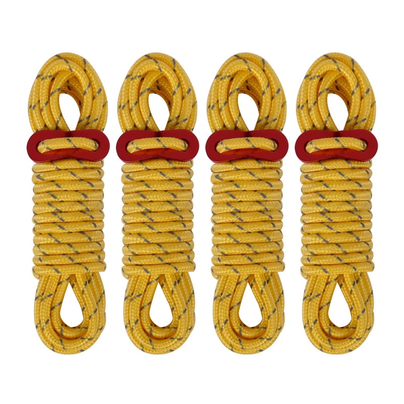 4Pcs 5mm Outdoor Tent Guyline Ropes 4M Reflective Camping Guy Lines ...