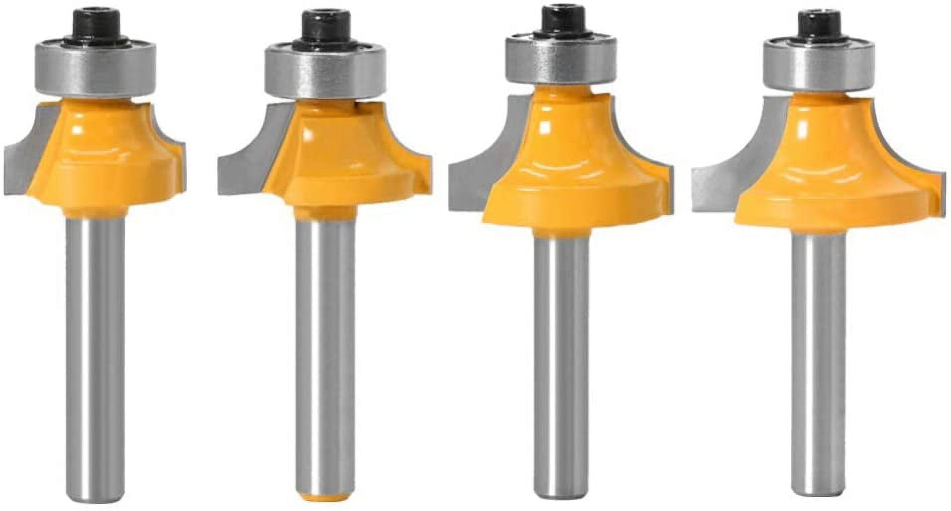 4Pcs 6.35Mm Shank Half Round Router Bit Slotting Cutters Woodworking ...