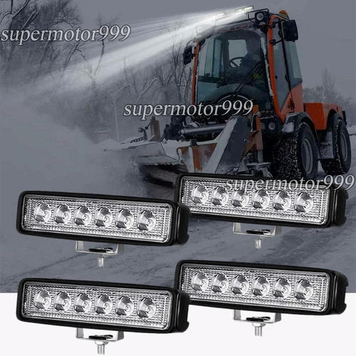 4Pcs 6'' Led Work Lights For Caterpillar Construction Equipment ...
