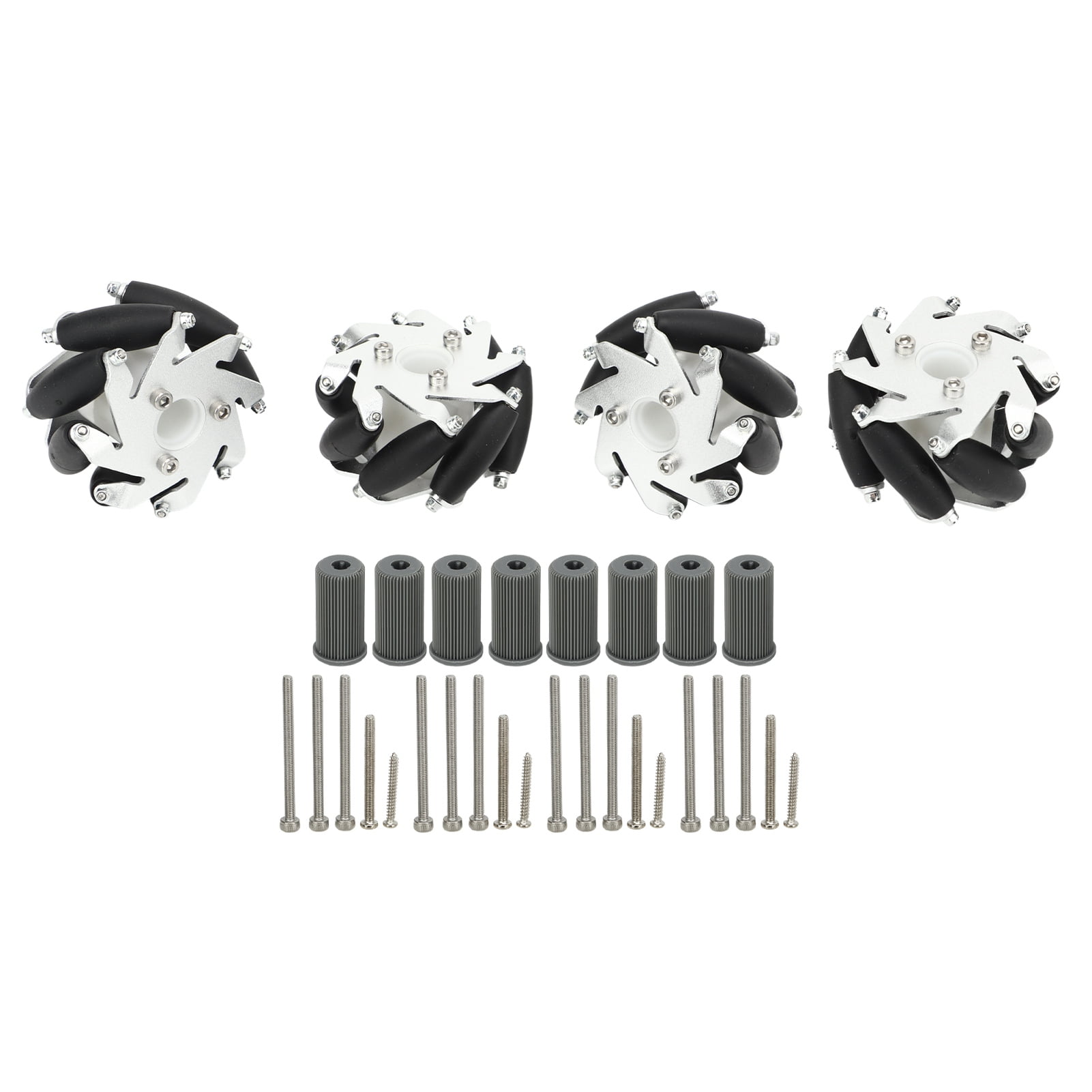 4Pcs 60mm Omnidirectional Wheel Aluminum Alloy Omni Directional Wheel ...