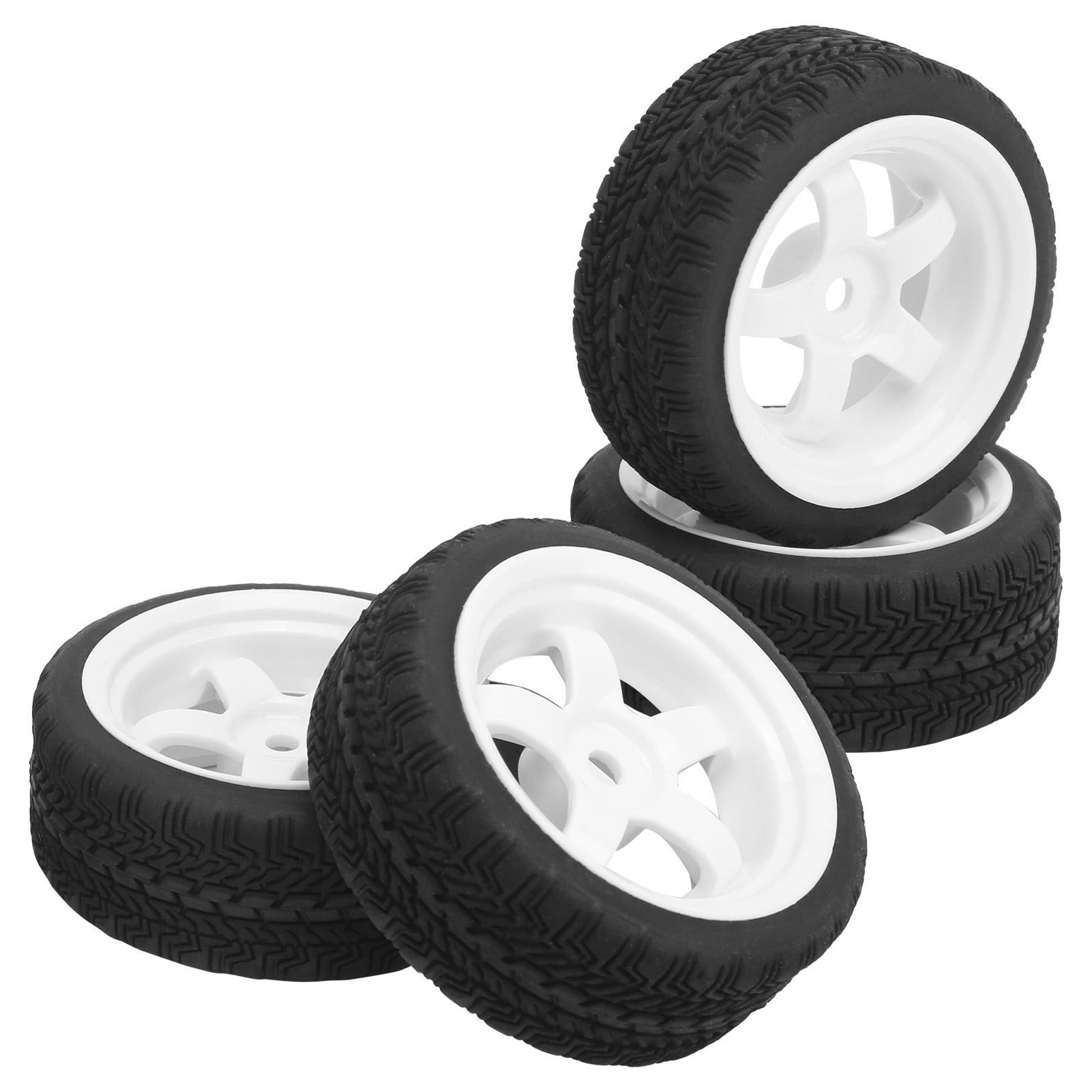 4Pcs 65mm Non Slip RC Rubber Tires Wheel Upgrade Accessory Fit for WPL ...
