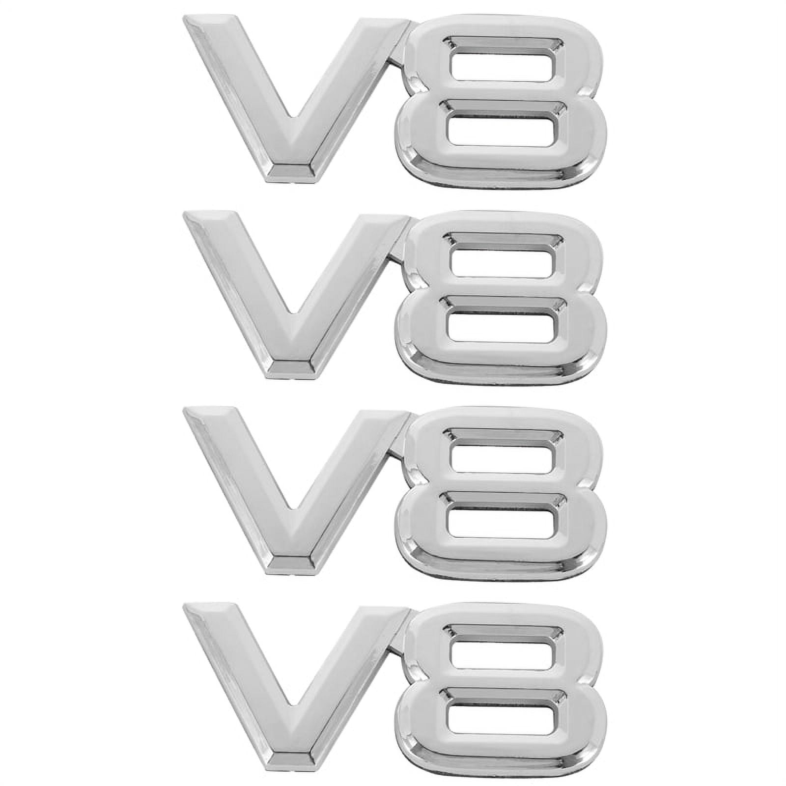 4Pcs 7.5X3.5cm Auto Car Stickers 3D Chrome Sticker Badge Emblem ...