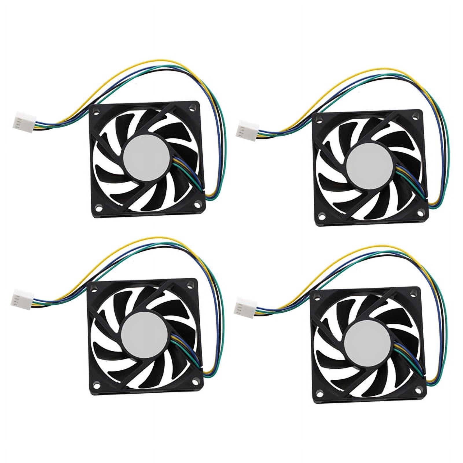 4Pcs 70X70X15mm 12V 4 Pins PWM PC Computer Case CPU Cooler Cooling Fan ...