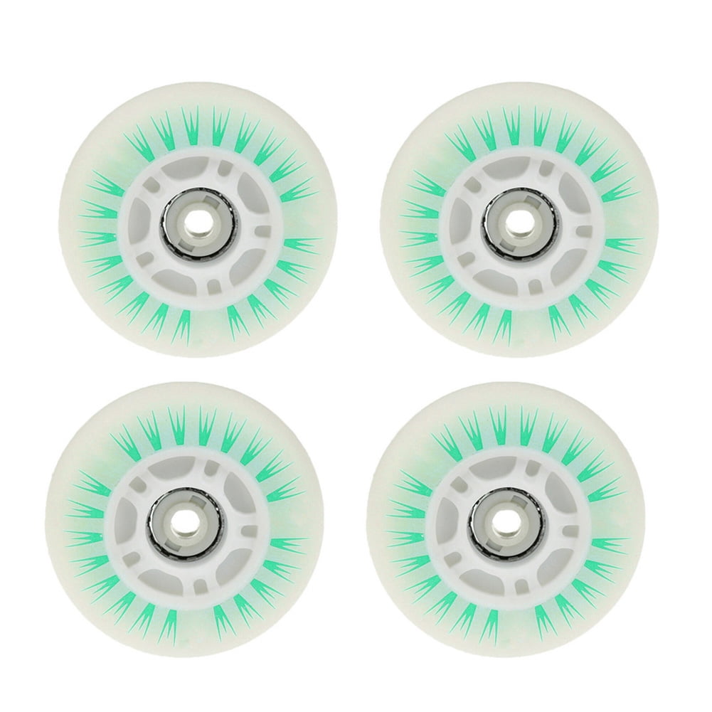 4Pcs 76/80mm Skating LED Luminous Flashing Inline Roller Skates Shoes ...