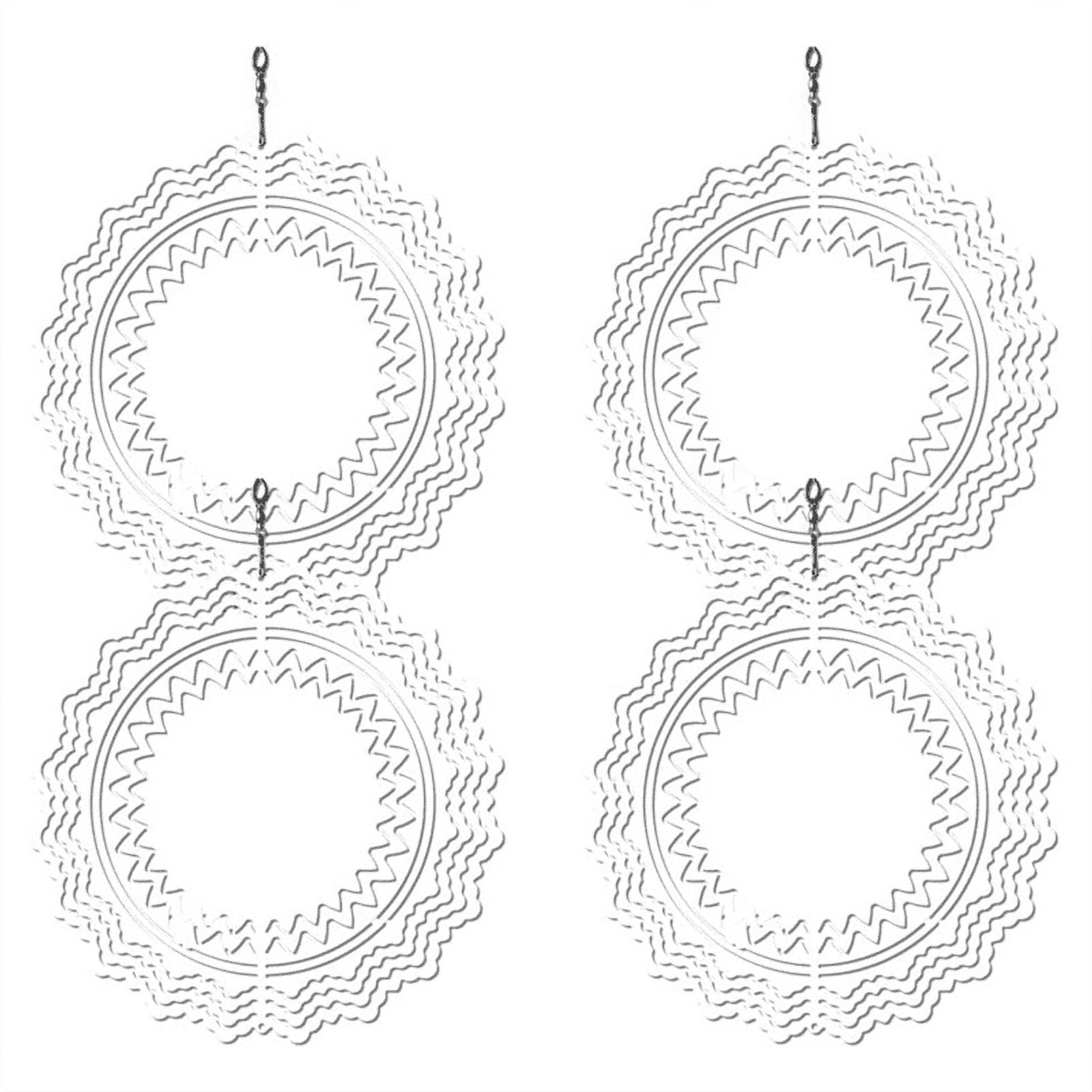 4Pcs 8 Inch Sublimation Wind Spinner Blanks 3D Wind Spinners Hanging ...
