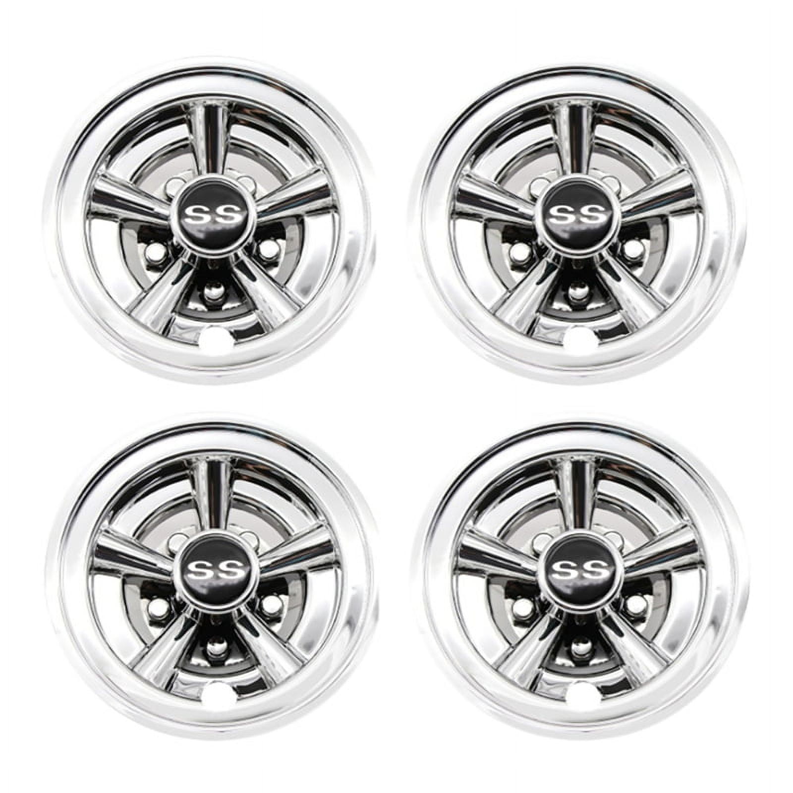WM25 4Pcs 8Inch Golf Cart Wheel Covers, 5 Spoke Design Hub Cap for Golf ...