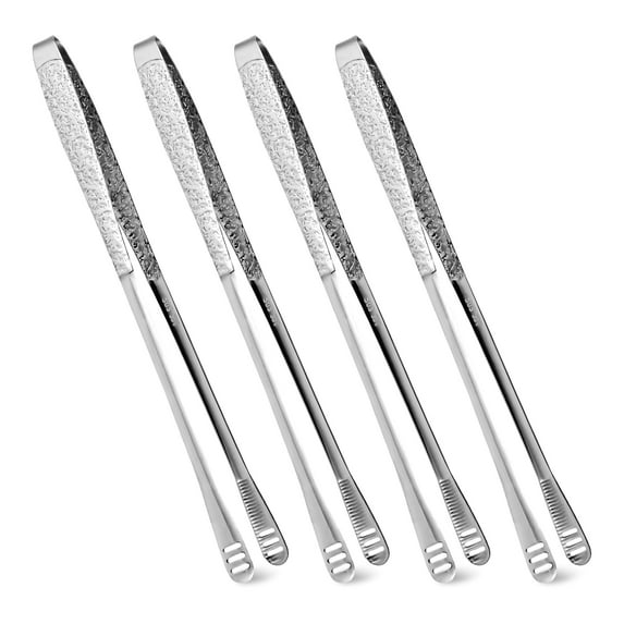 4Pcs 9.5-Inch Stainless Steel Grill Tongs, Barbecue Tongs for Cooking ...