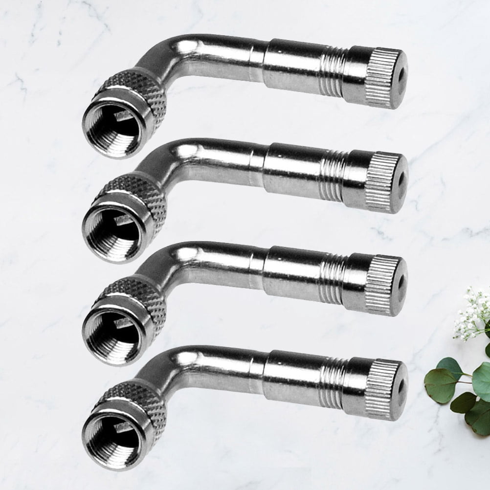 4Pcs 90 Degree Brass Air Tyre Stem with Extension Adapter for Car Truck ...