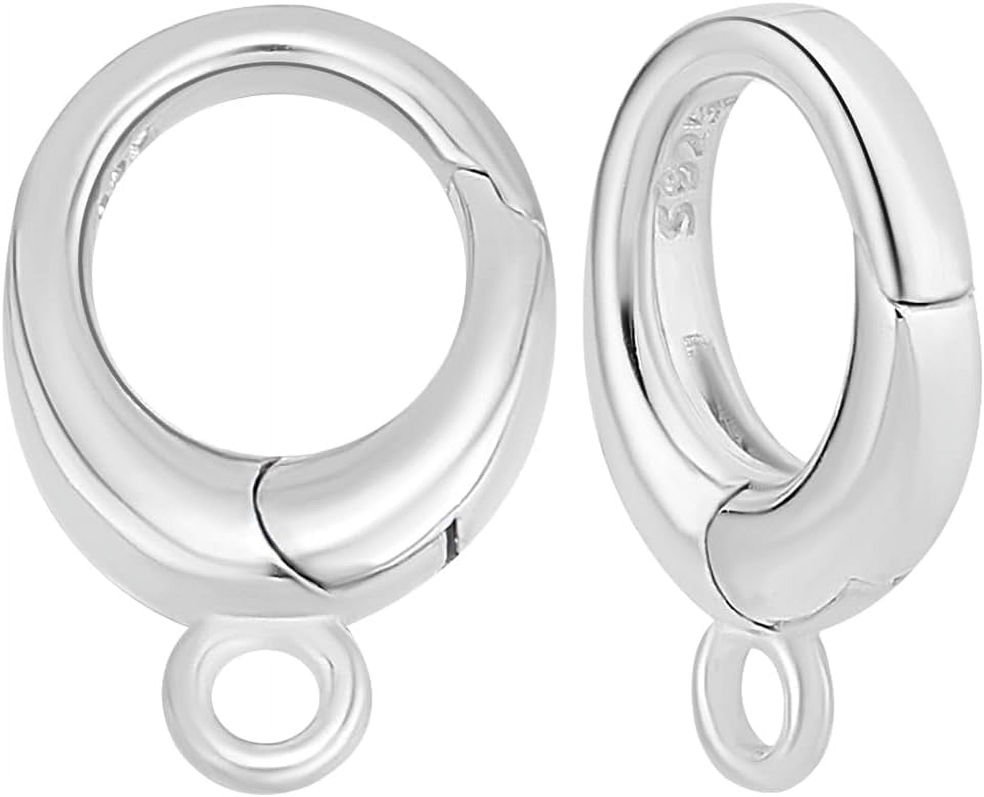 4Pcs 925 Sterling Silver Spring Gate Rings Oval with 1 Sheet Double ...