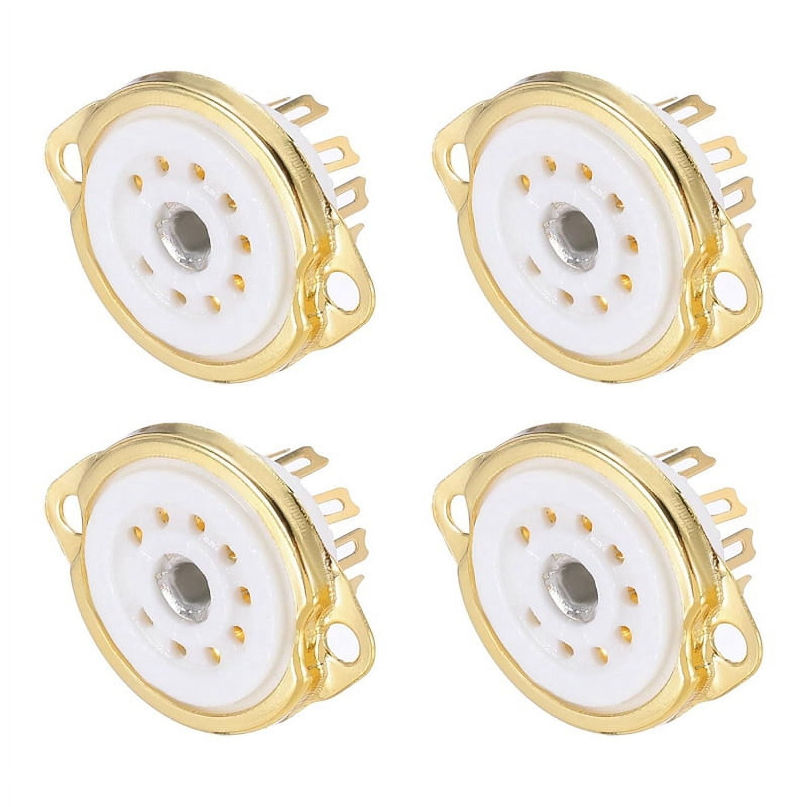 4Pcs 9pin Tube Socket Ceramic Tube Socket,Vacuum Protect Tube Socket ...