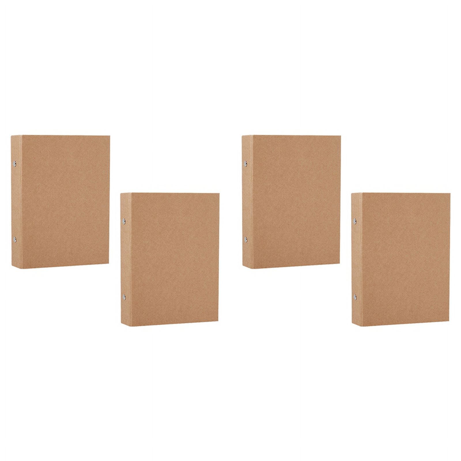 4Pcs A5 Refillable Ring Binder,A5 Kraft Paper Binder Tray with 2 Rings ...