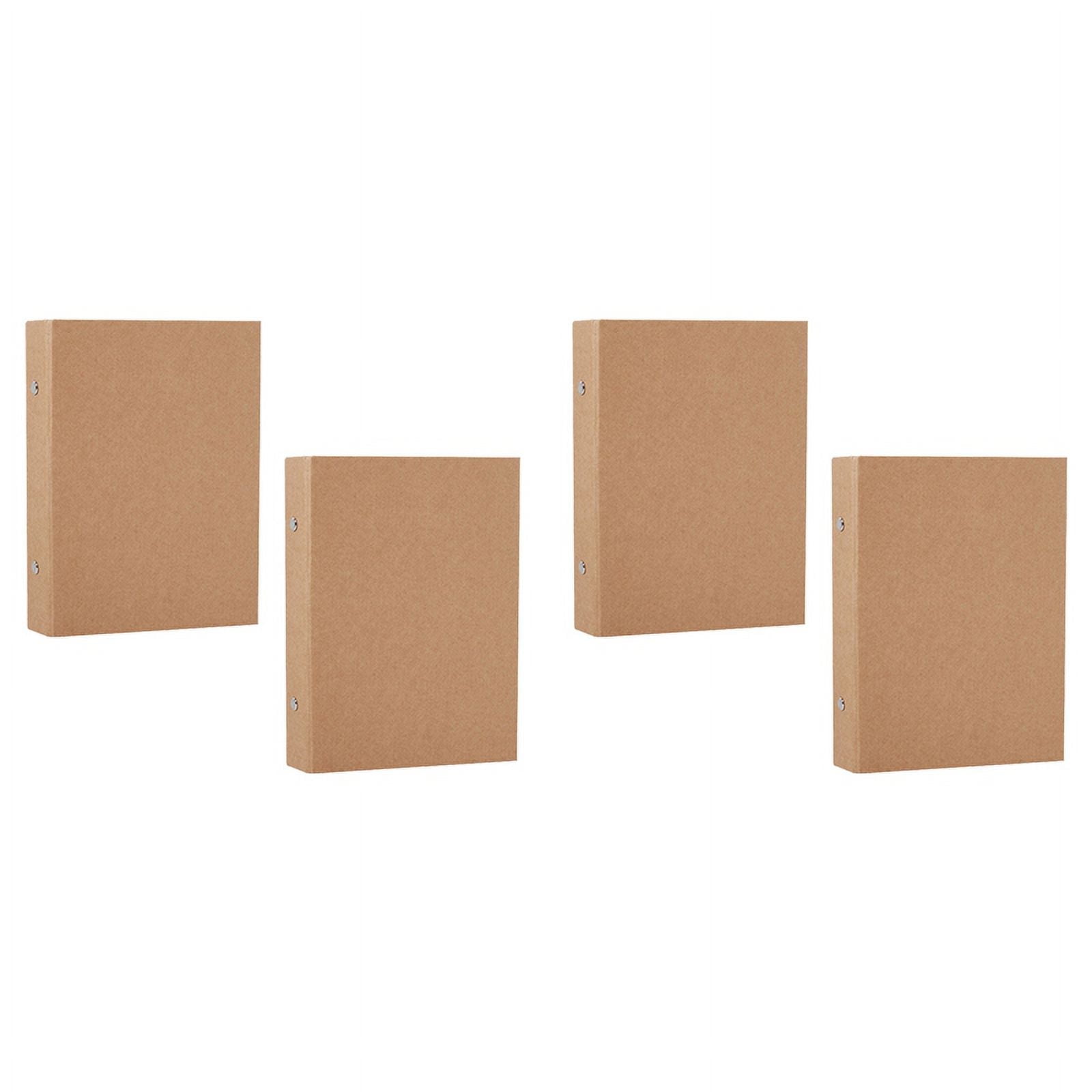 4Pcs A5 Refillable Ring Binder,A5 Kraft Paper Binder Tray with 2 Rings ...