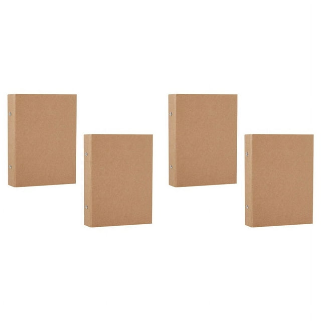 4Pcs A5 Refillable Ring Binder,A5 Kraft Paper Binder Tray with 2 Rings ...