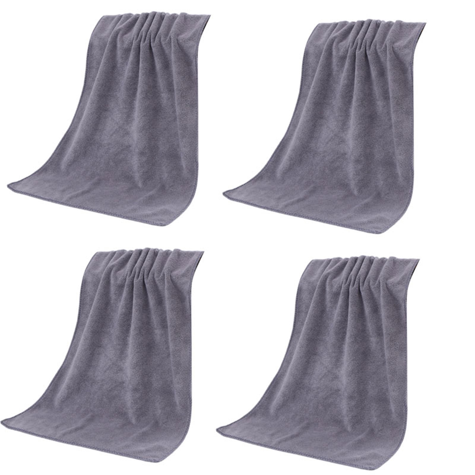 4Pcs Absorbent Gym Towels, Thick Cotton Quick-Dry Hair Wrap for Travel ...