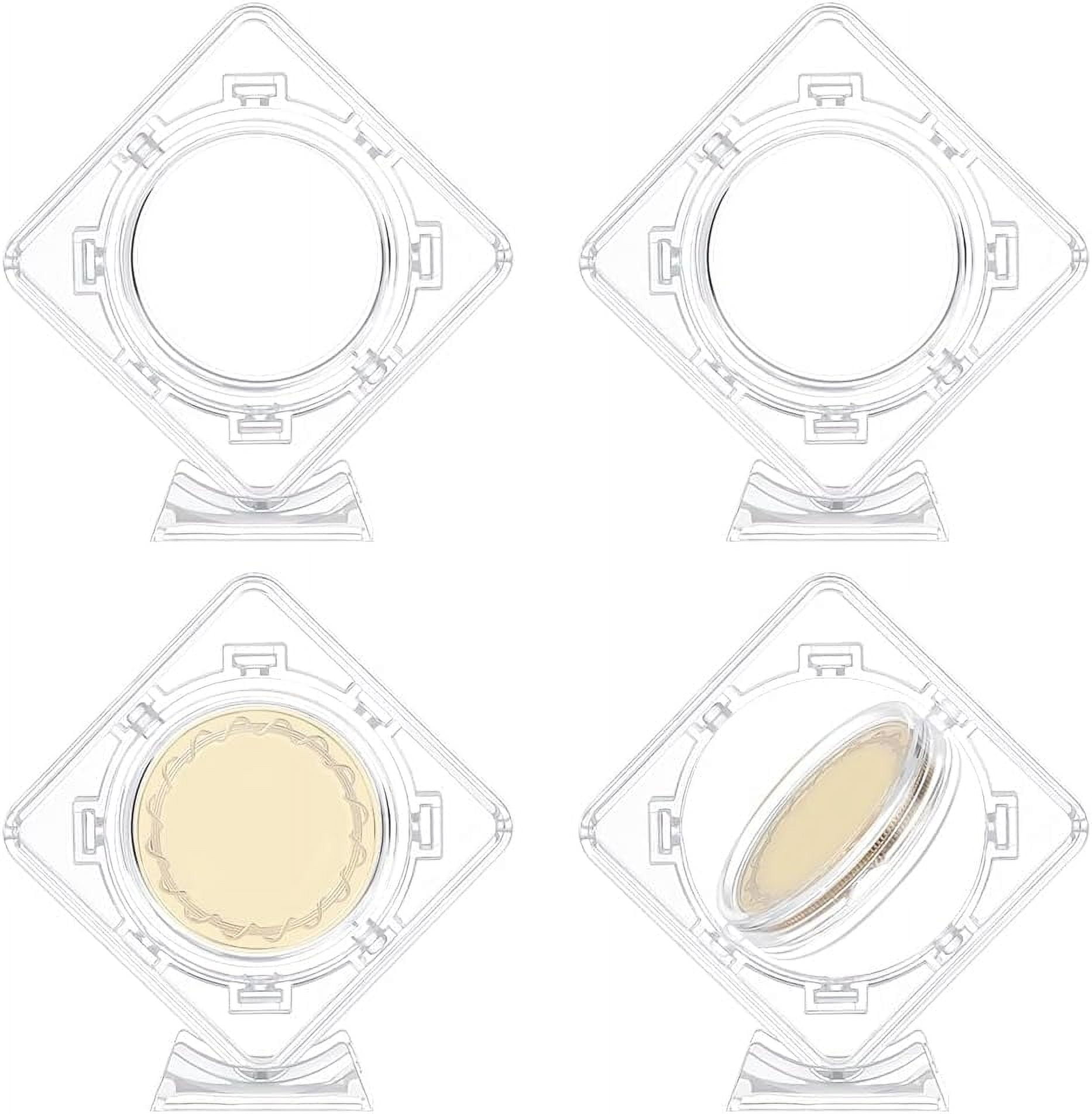 4Pcs Acrylic Coin Display Case 40mm Inner Diameter Clear Challenge Coin ...