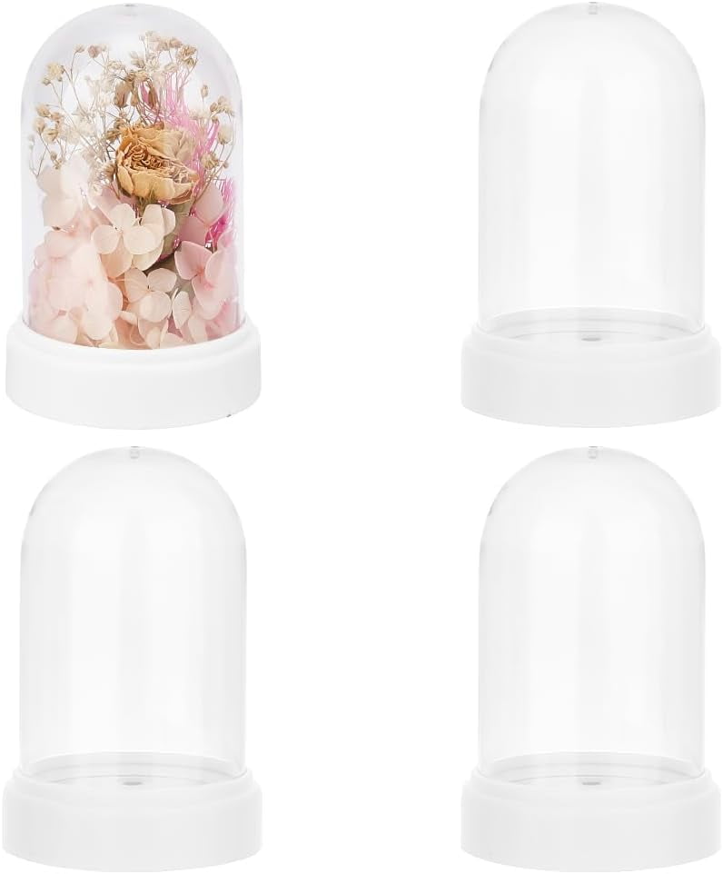 4Pcs Acrylic Dome Display Case 2.8x4.3 Inch Column Acrylic Dome Display ...