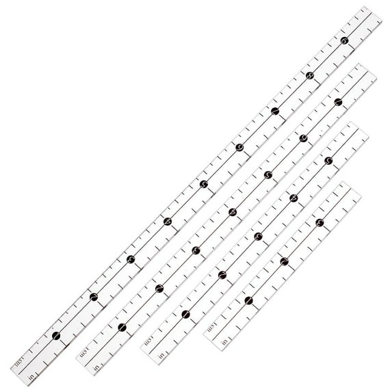 4Pcs Acrylic Grid Ruler 4/6/8/10 Inch Acrylic Quilting Template Ruler ...