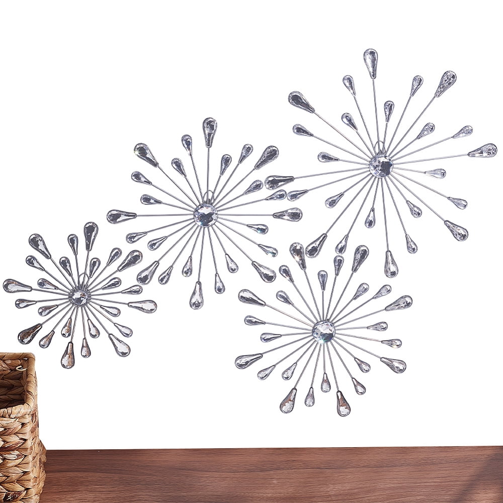 4Pcs Acrylic & Iron Self Adhesive Wall Stickers for Home Living Room ...
