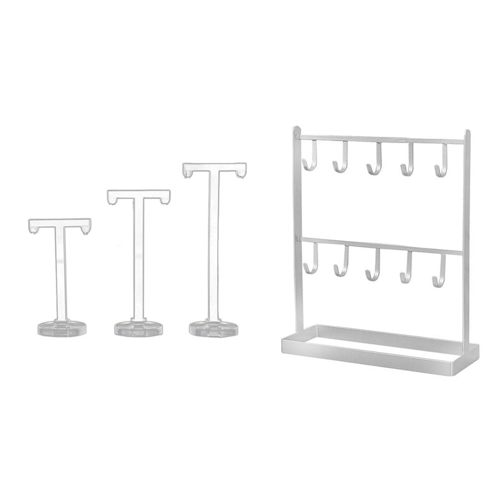 4Pcs Acrylic Shape Earring Display Earring Holder with Tabletop Iron ...