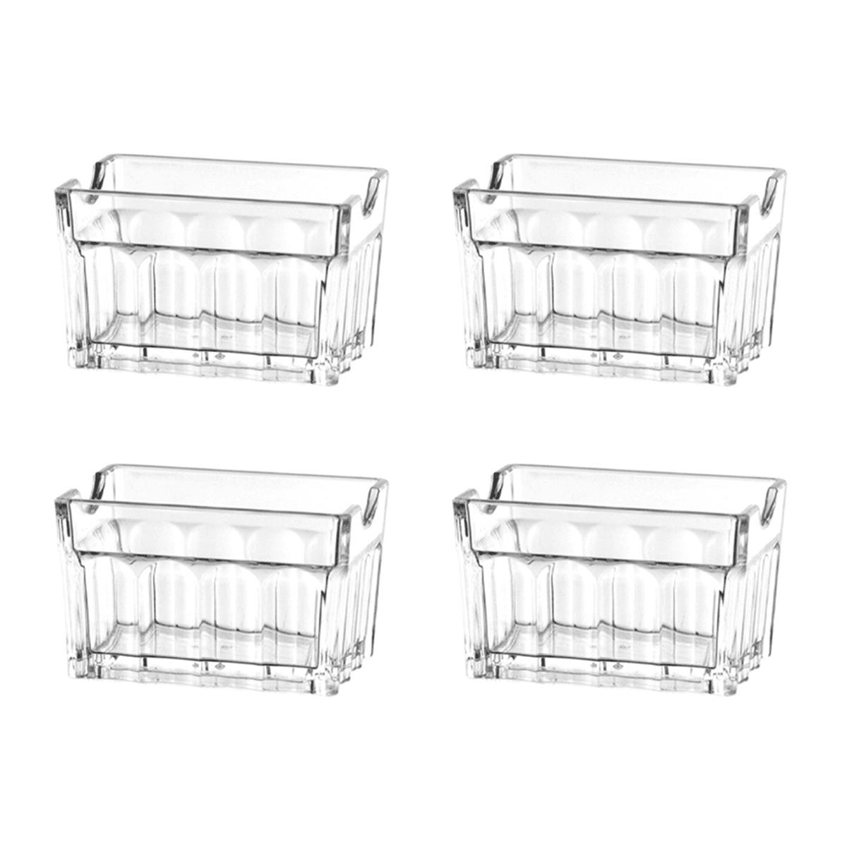 4Pcs Acrylic Sugar Packet Holder Bag Storage Container Dish Display ...