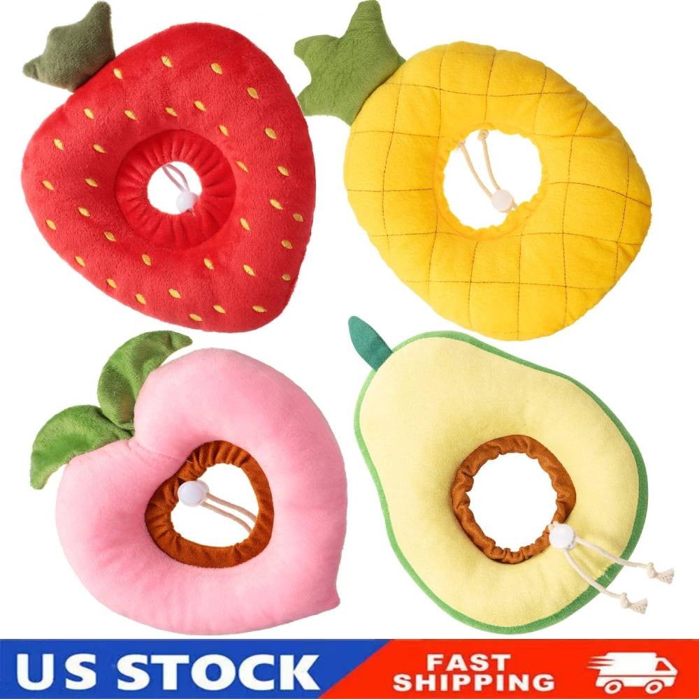 4Pcs Adjustable Cat Cone Collar Cat Recovery Collar Fruits Shaped ...