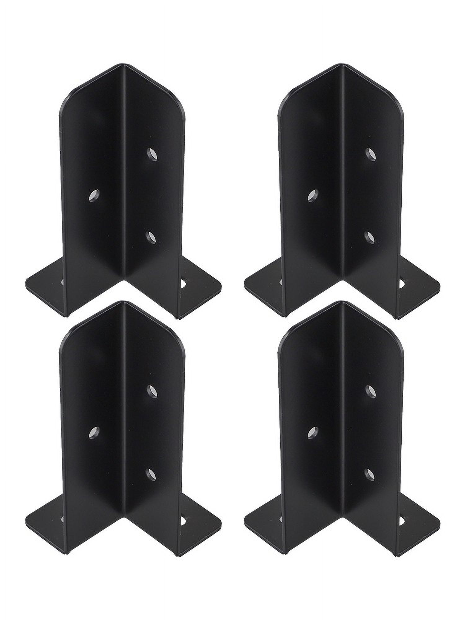 4Pcs Adjustable Deck Post Anchor Base Brackets Reversible Wood Fence ...