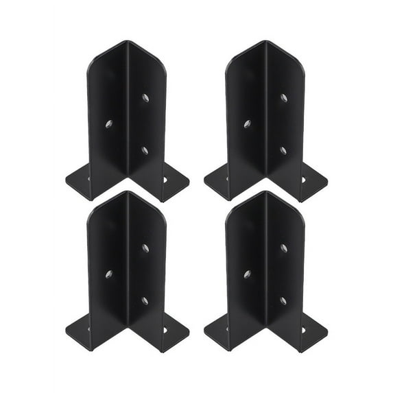 4Pcs Adjustable Deck Post Anchor Base Brackets Reversible Wood Fence ...