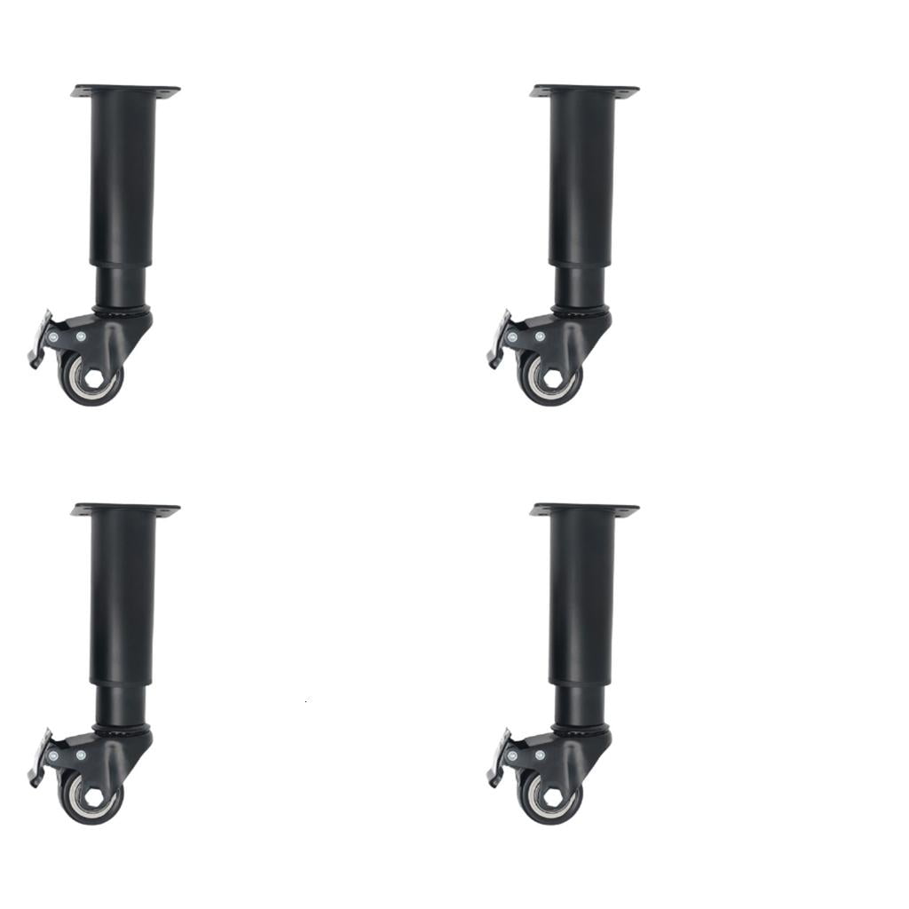 4Pcs Adjustable Furniture Legs with Swivels Caster Wheel Heavy Duty ...