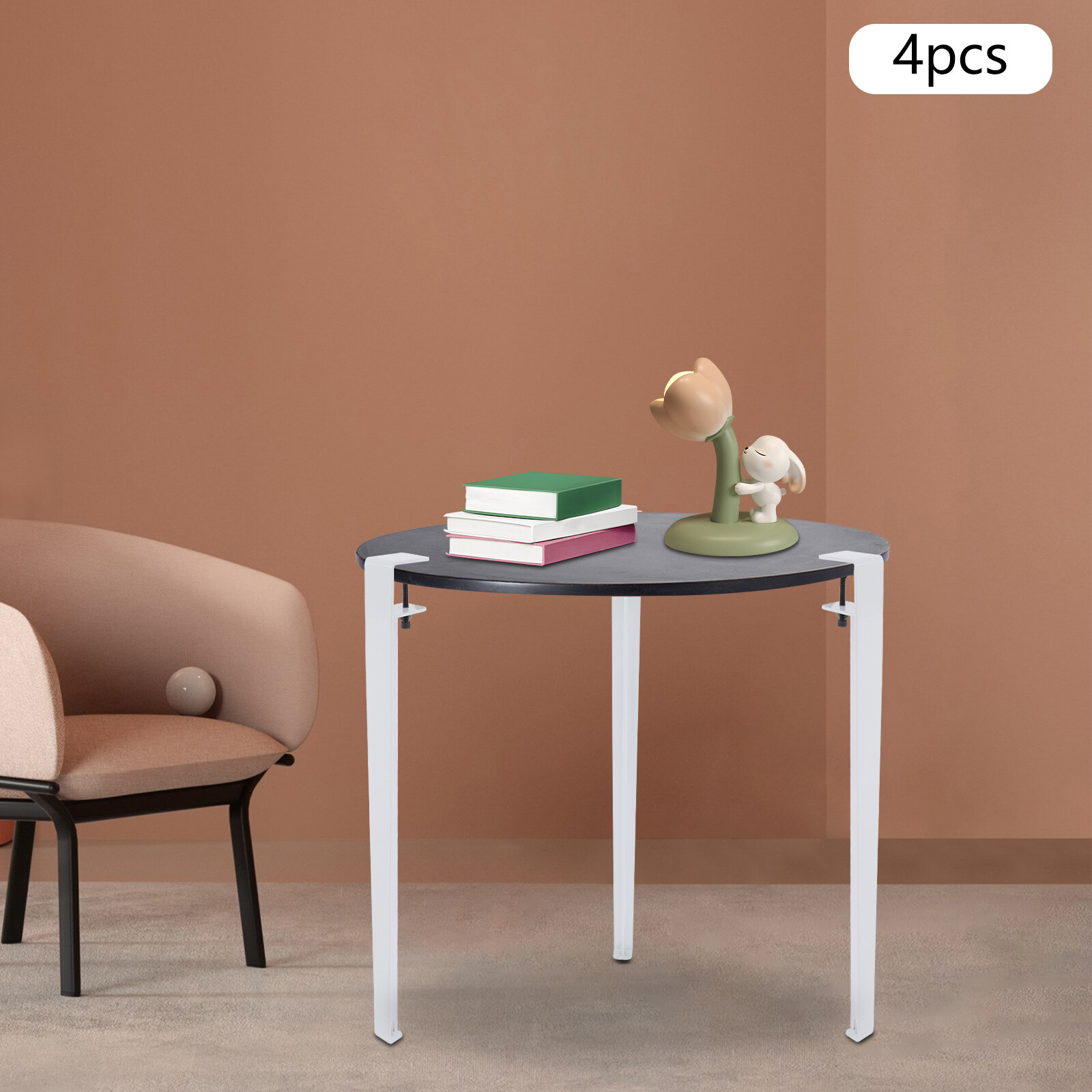 4Pcs Adjustable Table Legs Table Clamp Legs F-Shaped Table Legs White ...